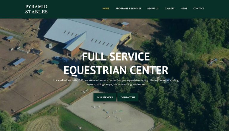 Portfolio – Pyramid Stables | Qualicum Beach Web Design | Paradise West